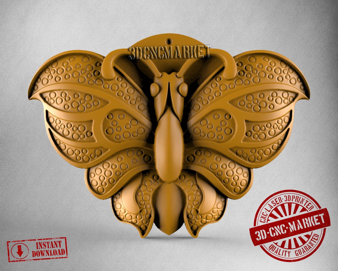 Butterfly Artistic, 3D Stl Model 0826, for CNC Router Engraver, Carving ...