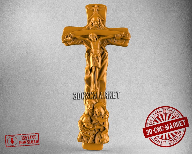 Cruz, 3D Stl Modelo 4665, para grabador enrutador CNC, máquina de ...