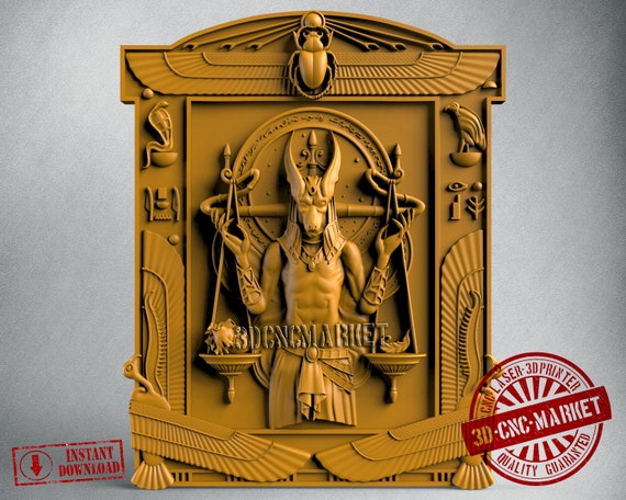 Anubis 3D Stl Model 10262 for CNC Router Engraver Carving - Etsy