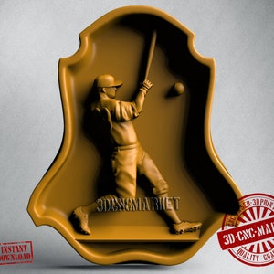 Baseball Player, 3D Stl Model 10191, for CNC Router Engraver, Carving ...