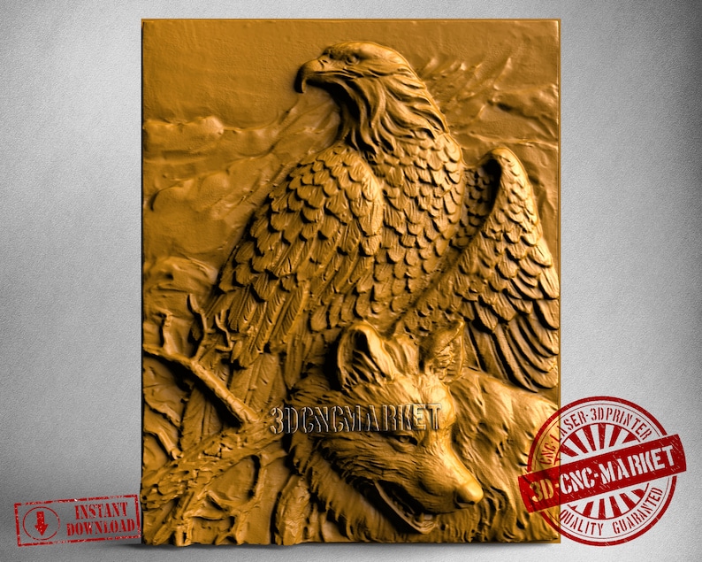 Eagle 3D Stl Model 0455 for CNC Router Engraver Carving - Etsy