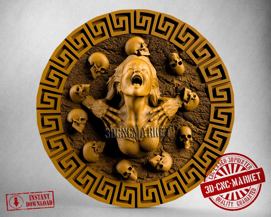 Death, 3D Stl Model 6530, for CNC Router Engraver, Carving Machine ...