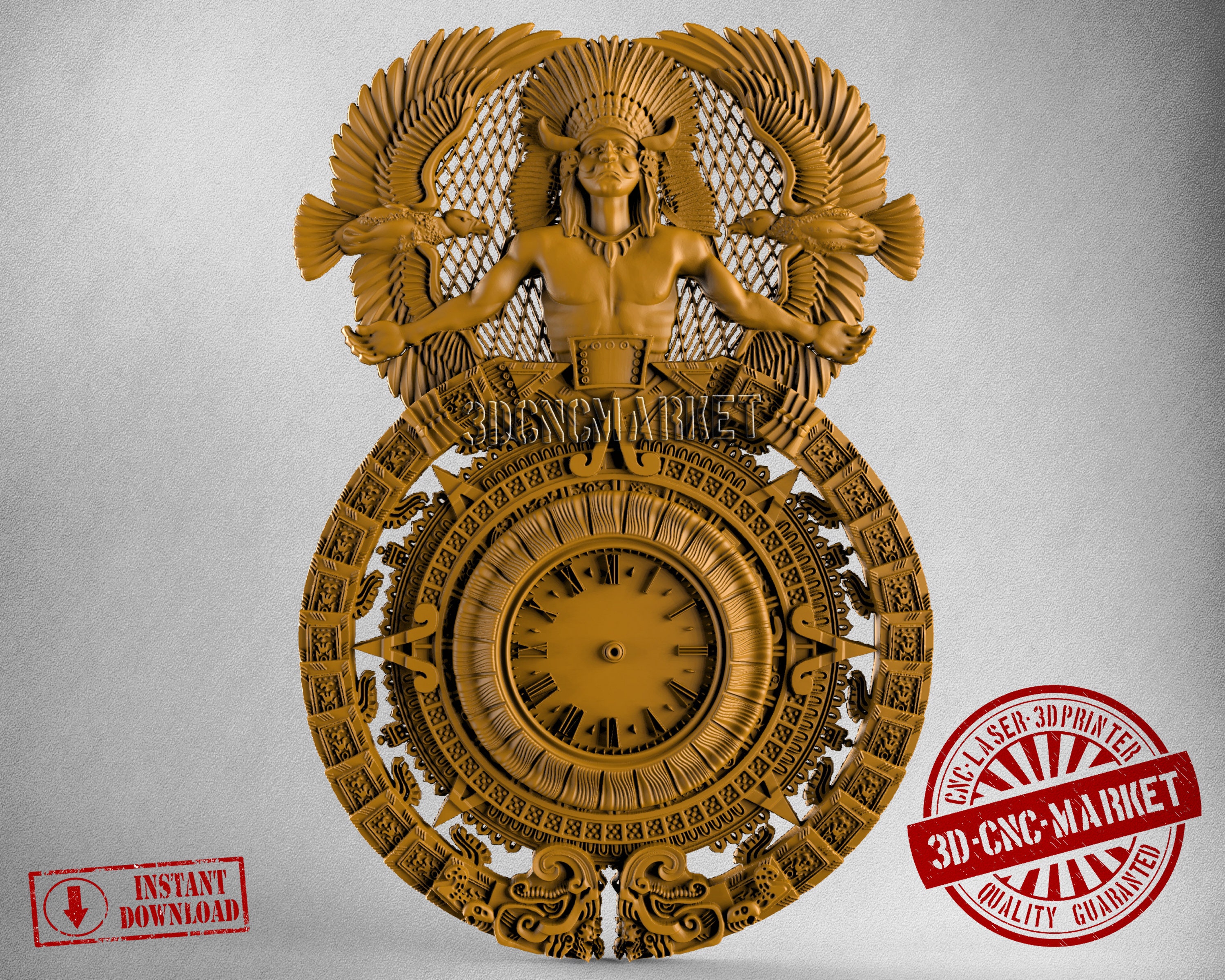 Reloj Maya 3D Stl Modelo 1260 para Grabador de Enrutador - Etsy México