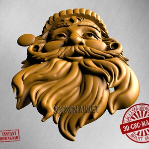 Santa Claus, 3D Stl Model 10127, for CNC Router Engraver, Carving ...