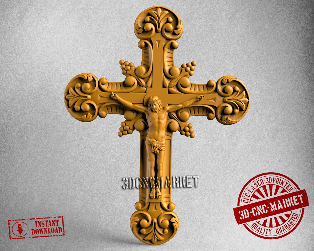 Cross, 3D Stl Model 4723, for CNC Router Engraver, Carving Machine ...