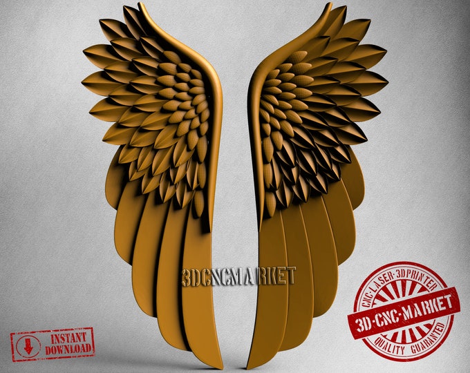 3d Stl Files for 3d Printing, 3d Stl Angel Wings Model, Stl for ...