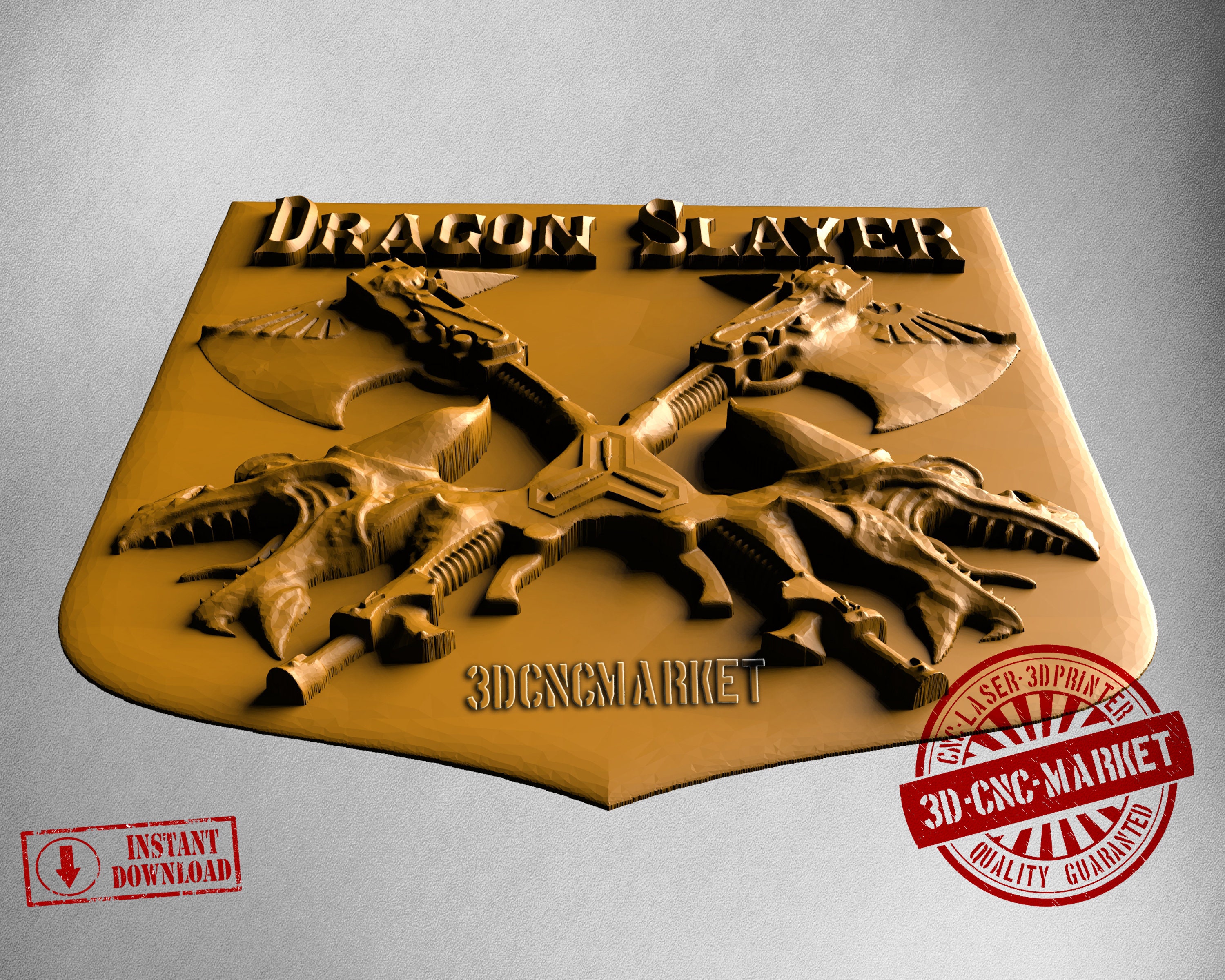 Dragon Slayer 3D Stl Model 10174 for CNC Router Engraver - Etsy