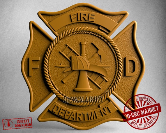 Badge 3D Stl Model 10039 for CNC Router Engraver Carving - Etsy