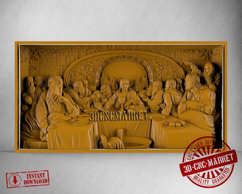 The Last Supper 3d Stl Model 4677 For Cnc Router Engraver Carving