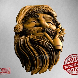 Santa Claus, 3D Stl Model 10126, for CNC Router Engraver, Carving ...