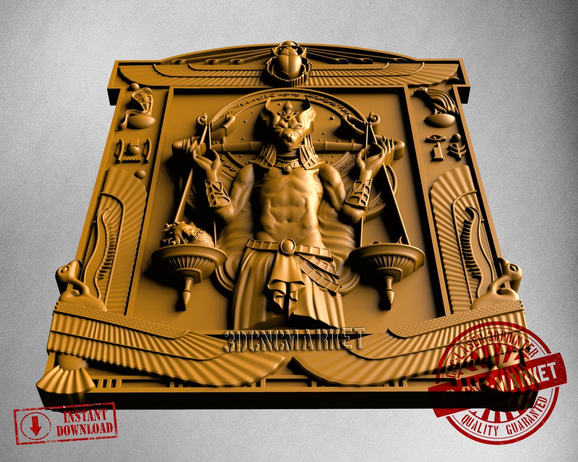 Anubis 3D Stl Model 10262 for CNC Router Engraver Carving - Etsy