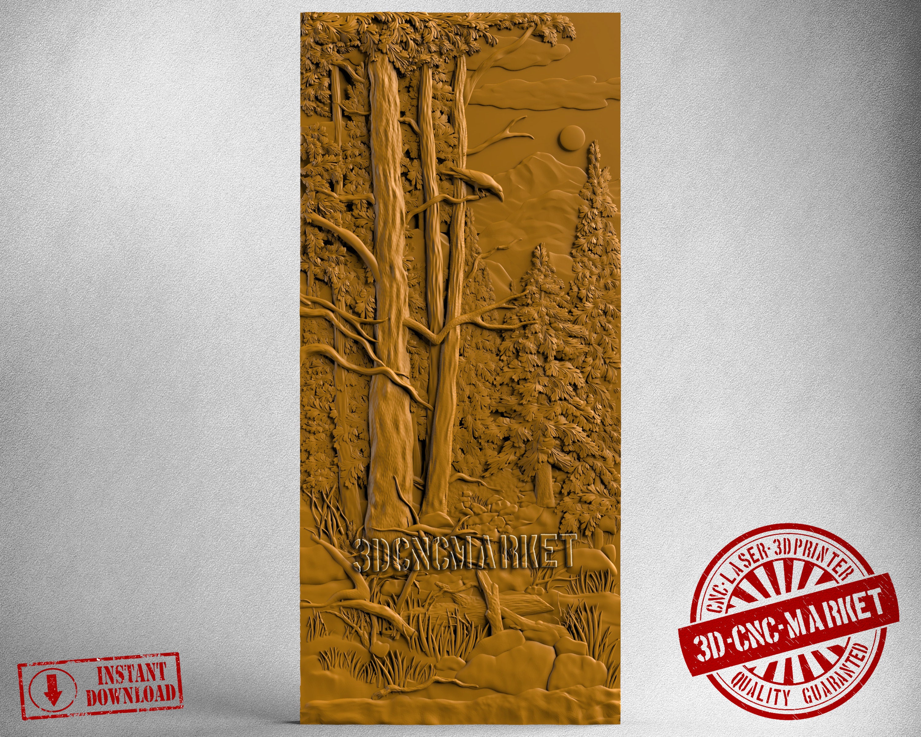 Trees, 3D Stl Model 6656, for CNC Router Engraver, Carving Machine ...