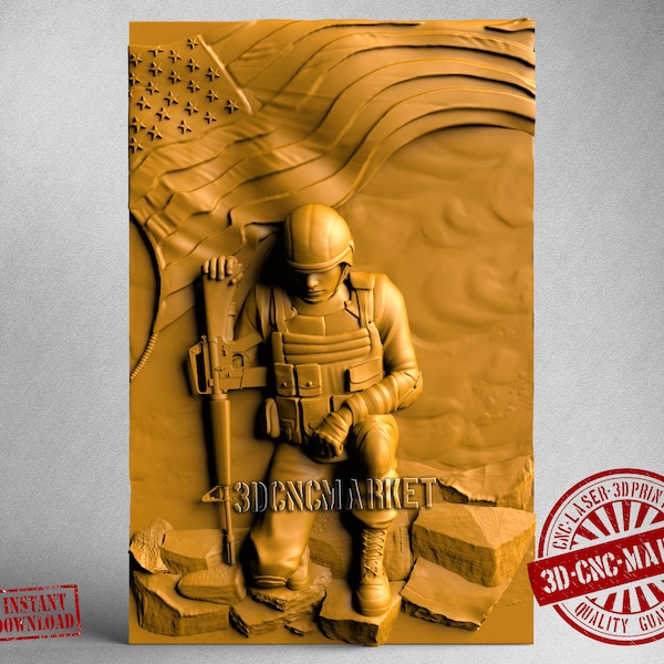 Soldier Stl Cnc 3d Model - Etsy