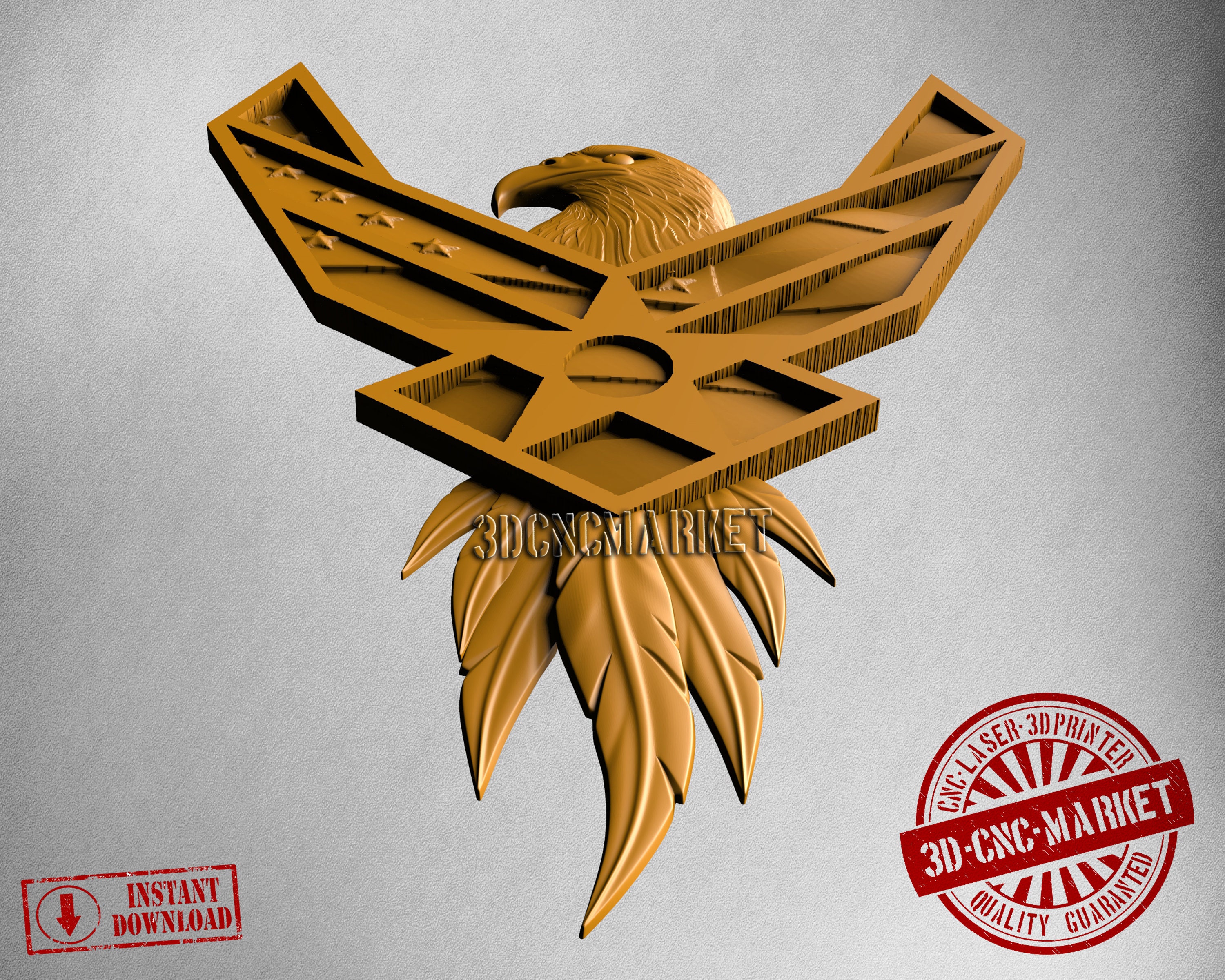 Navy Seals Logo Digital 3D STL Model for CNC Router Relief Artcam ...