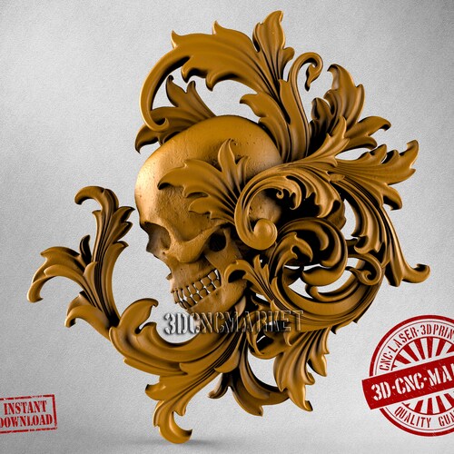 Skulls 3D STL Model for Cnc Users CNC Router Engraver | Etsy