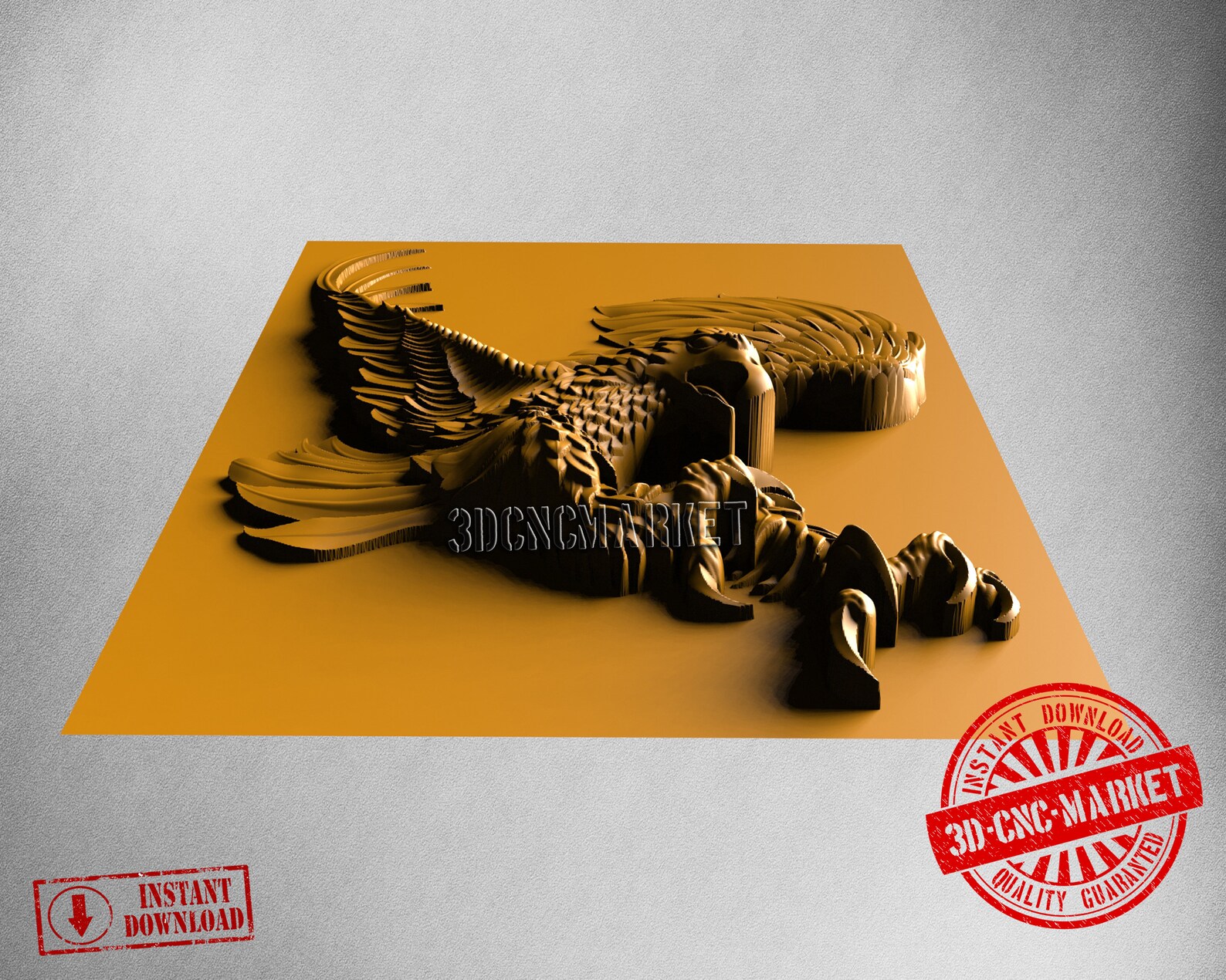 Eagle 3D Stl Model 0447 for CNC Router Engraver Carving | Etsy