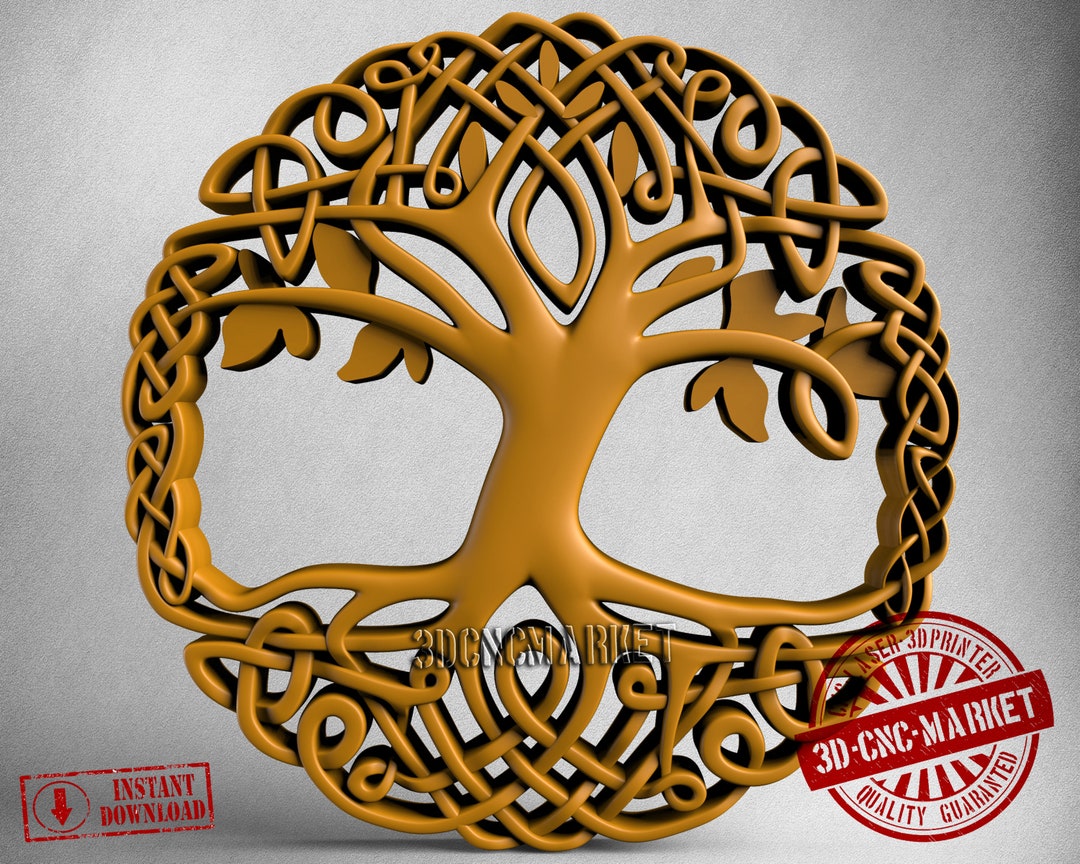 Tree of Life Celtic, 3D Stl Model 6312, for CNC Router Engraver ...