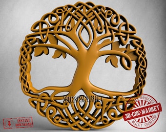Tree of Life 3D STL Model CNC Router Engraver Artcam - Etsy