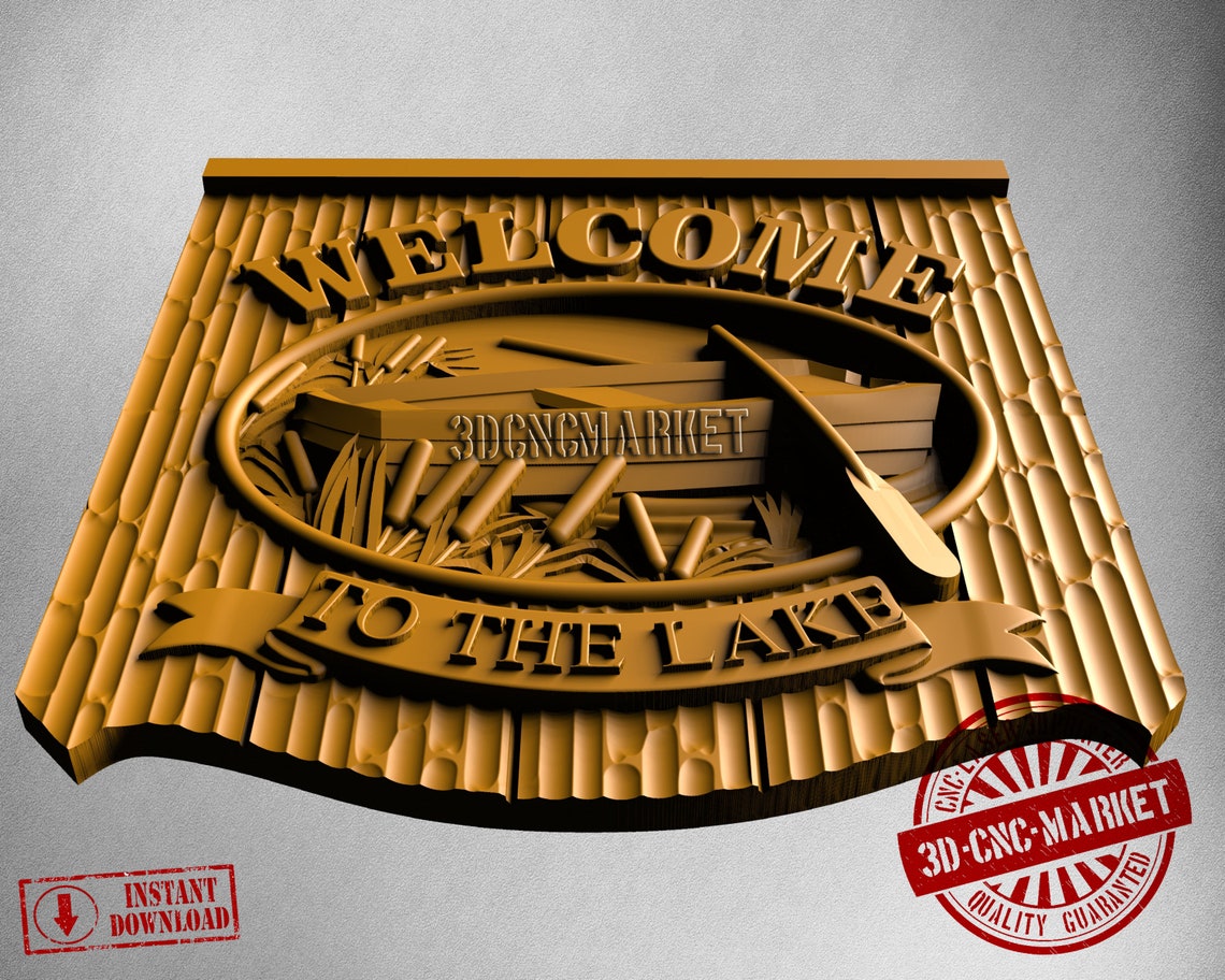 Welcome Signs 3D Stl Model 10341 for CNC Router Engraver | Etsy