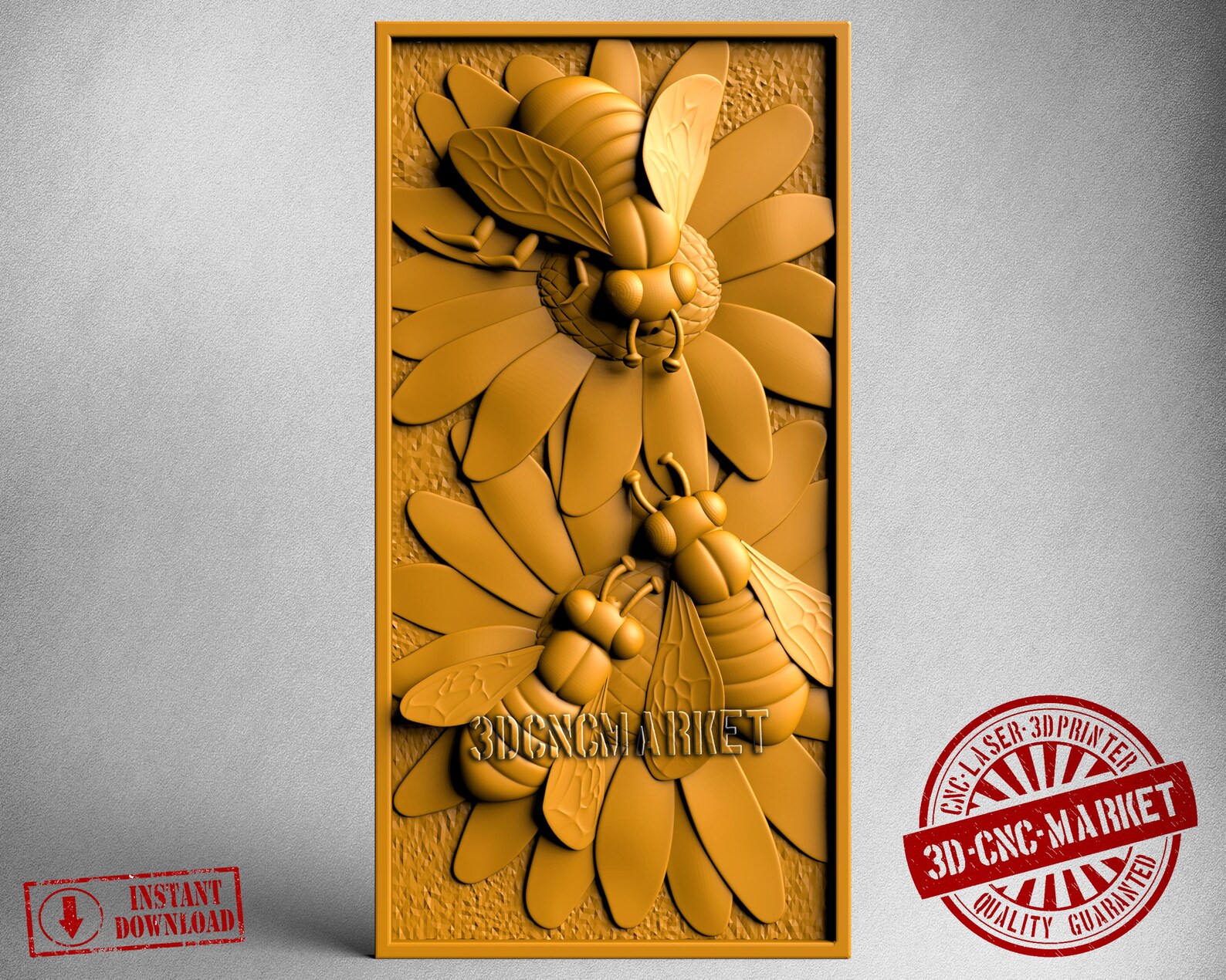 Bees 3D Stl Model 6552 for CNC Router Engraver Carving - Etsy