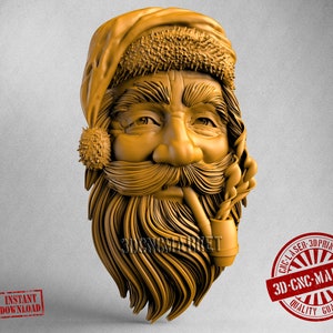 Santa Claus, 3D Stl Model 10126, for CNC Router Engraver, Carving ...