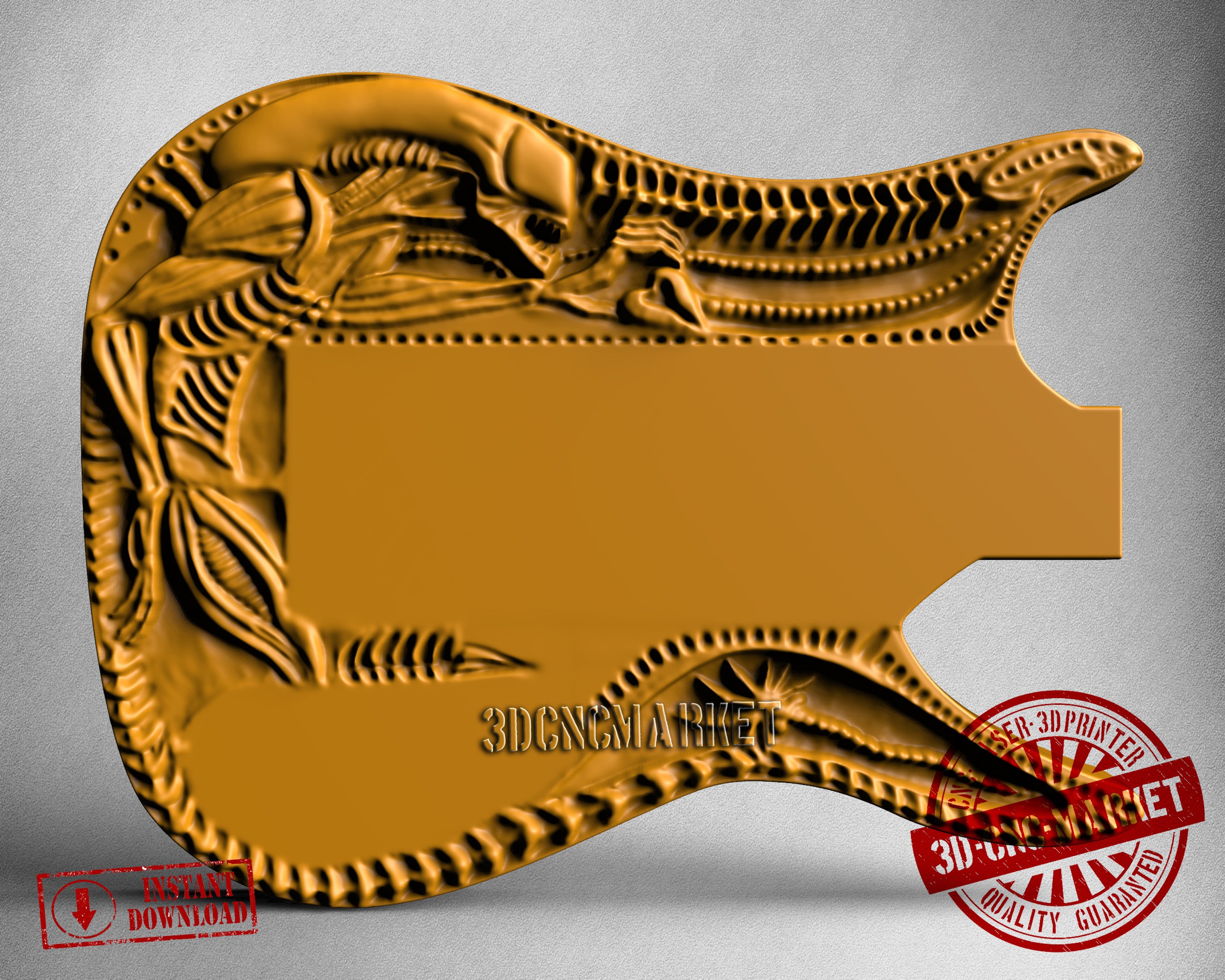 Guitar 3D Stl Model 11052 for CNC Router Engraver Carving | Etsy