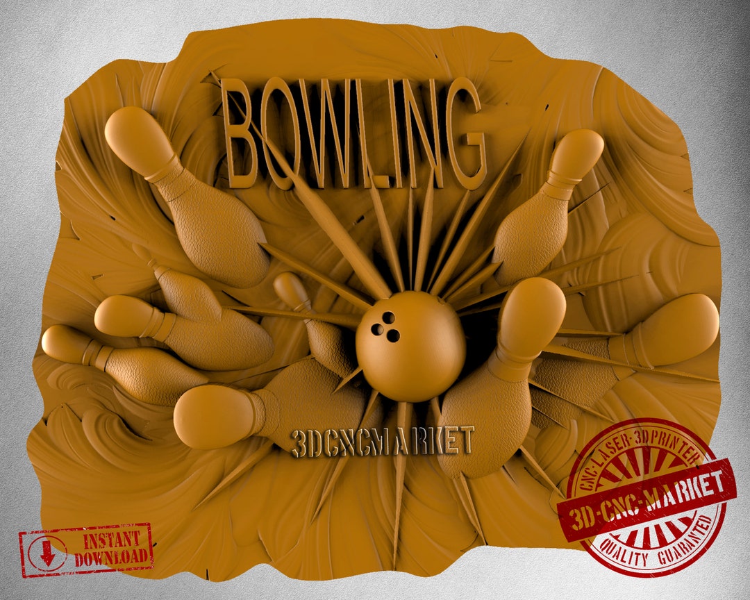 Bowling, 3D Stl Model 2043, for CNC Router Engraver, Carving Machine ...