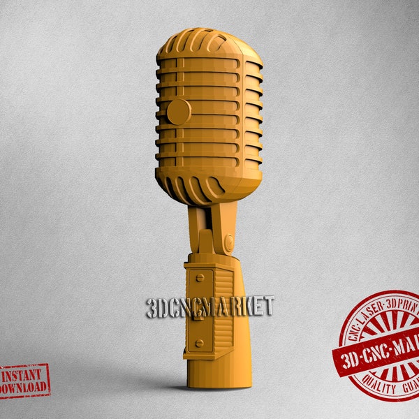 Microphone 3d Model - Etsy