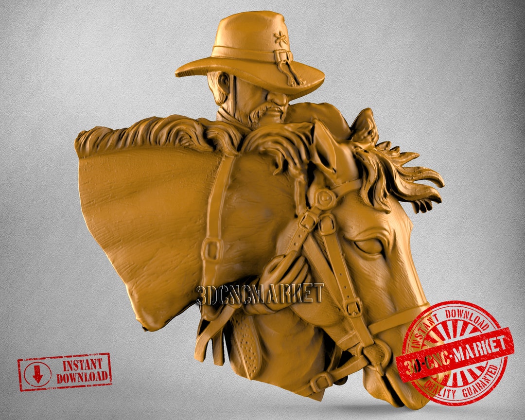 Wild West Sherif, 3D Stl Model 6553, for CNC Router Engraver, Carving ...