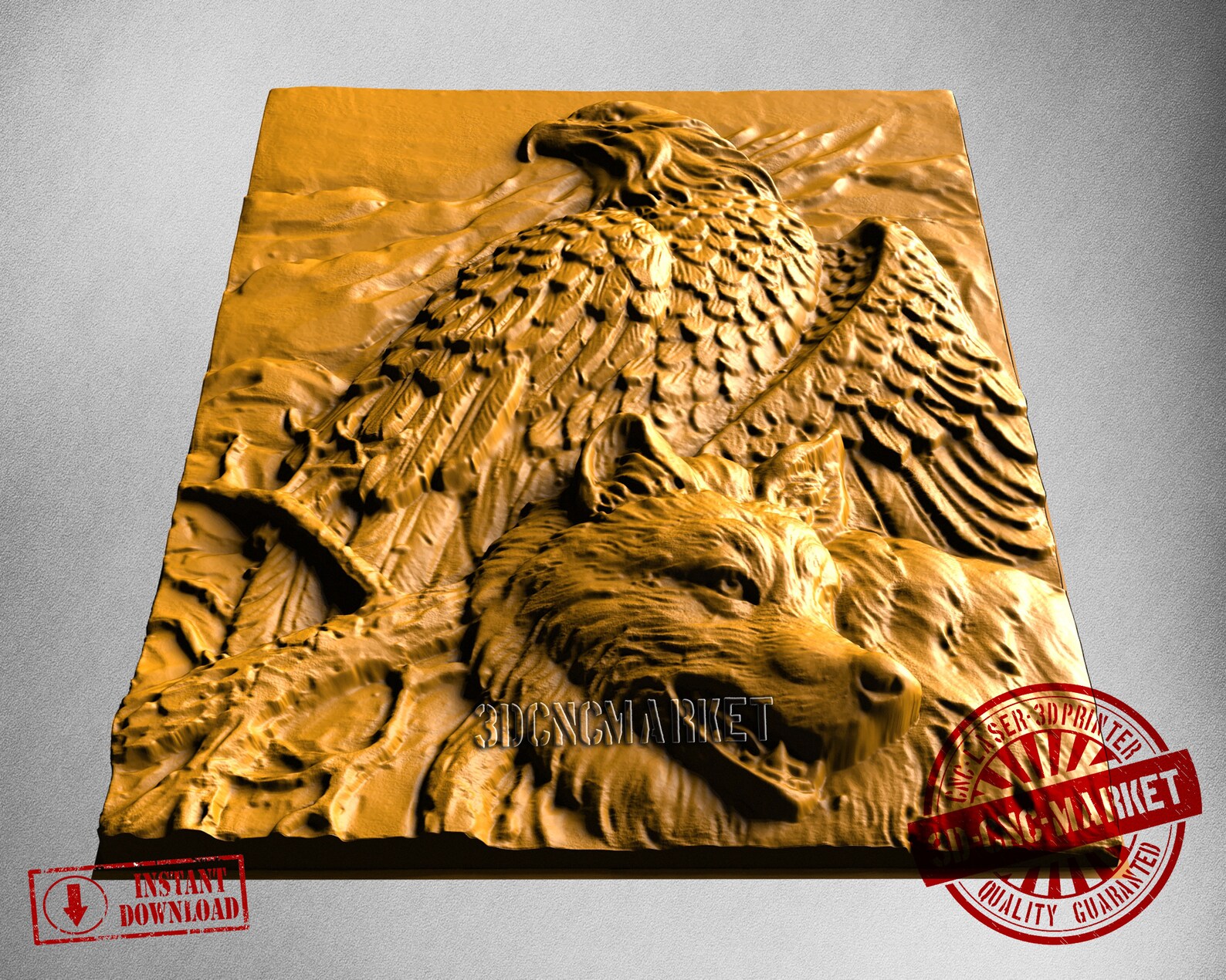 Eagle 3D Stl Model 0455 for CNC Router Engraver Carving - Etsy