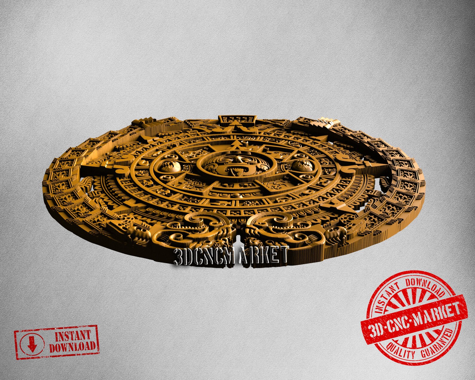 Aztec Calendar 3D Stl Model 6263 for CNC Router Engraver - Etsy UK