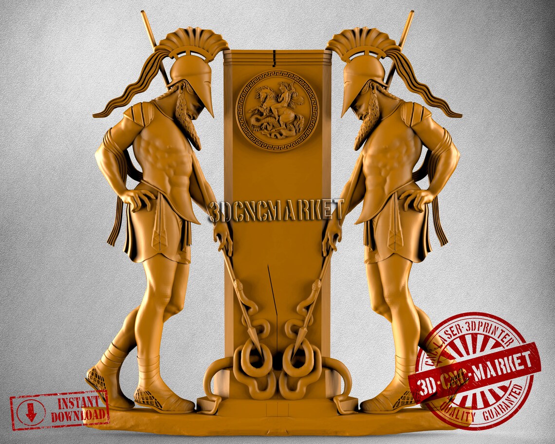 Greek Soldier 3D Stl Model 2808 for CNC Router Engraver | Etsy