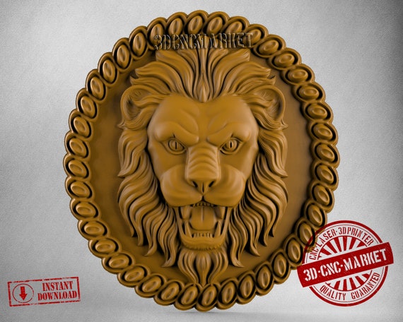 Lion 3D Stl Model 0603 for CNC Router Engraver Carving | Etsy