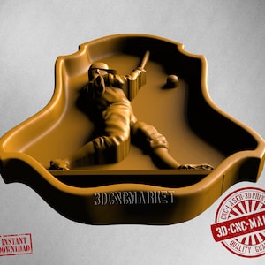 Baseball Player, 3D Stl Model 10191, for CNC Router Engraver, Carving ...