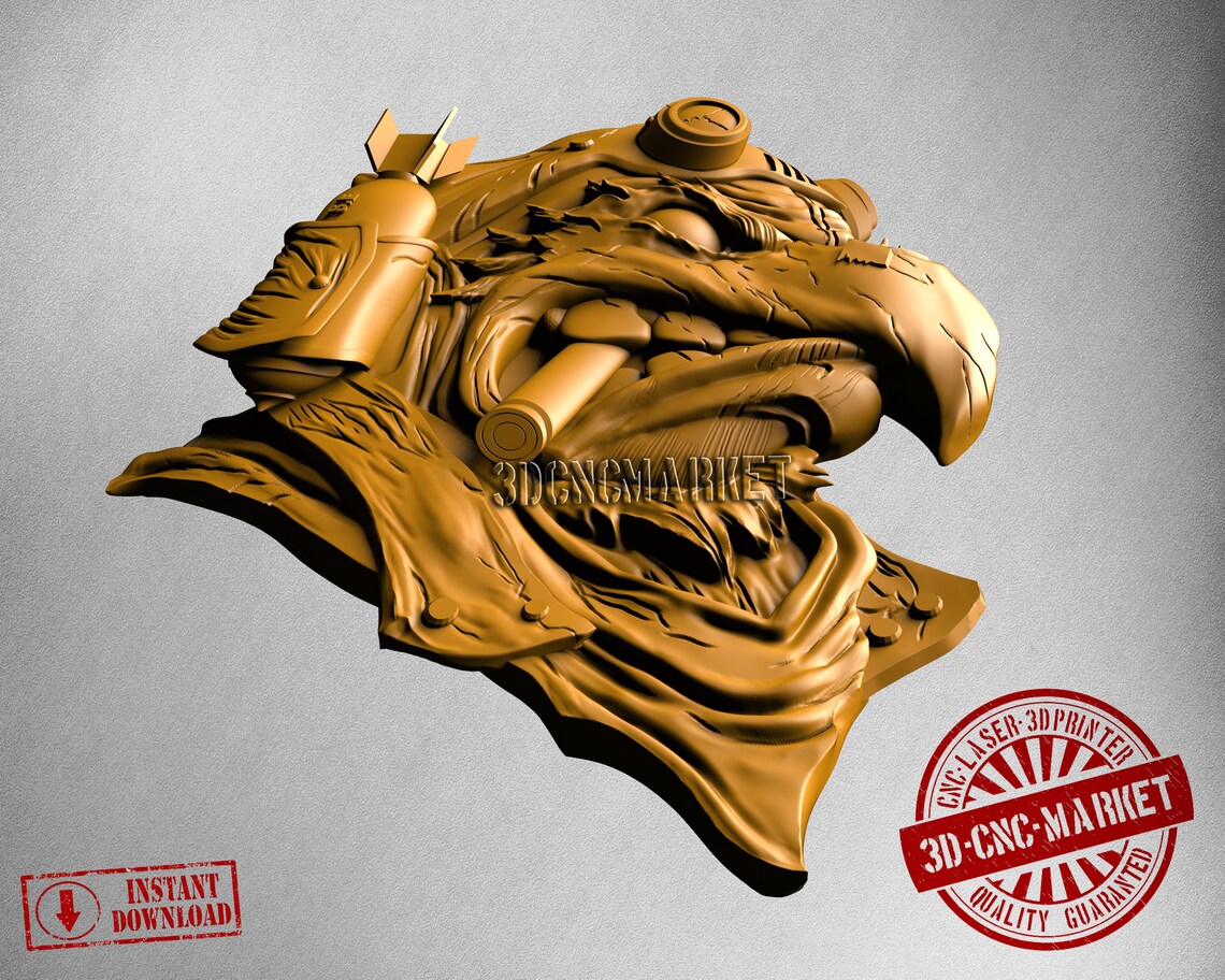 Eagle Pilot 3D Stl Model 10284 for CNC Router Engraver - Etsy