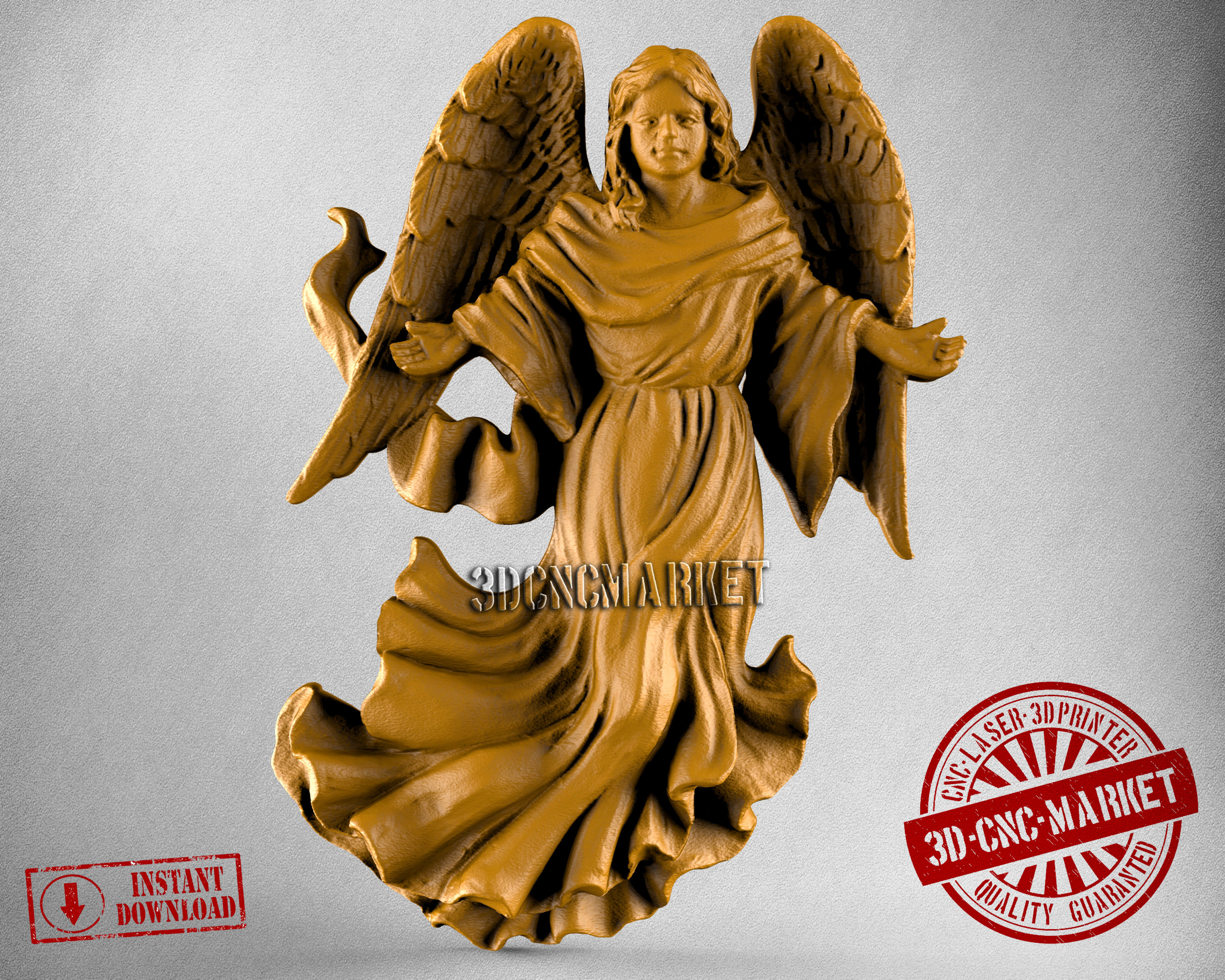 Angel 3D Stl Model 4625 for CNC Router Engraver Carving | Etsy
