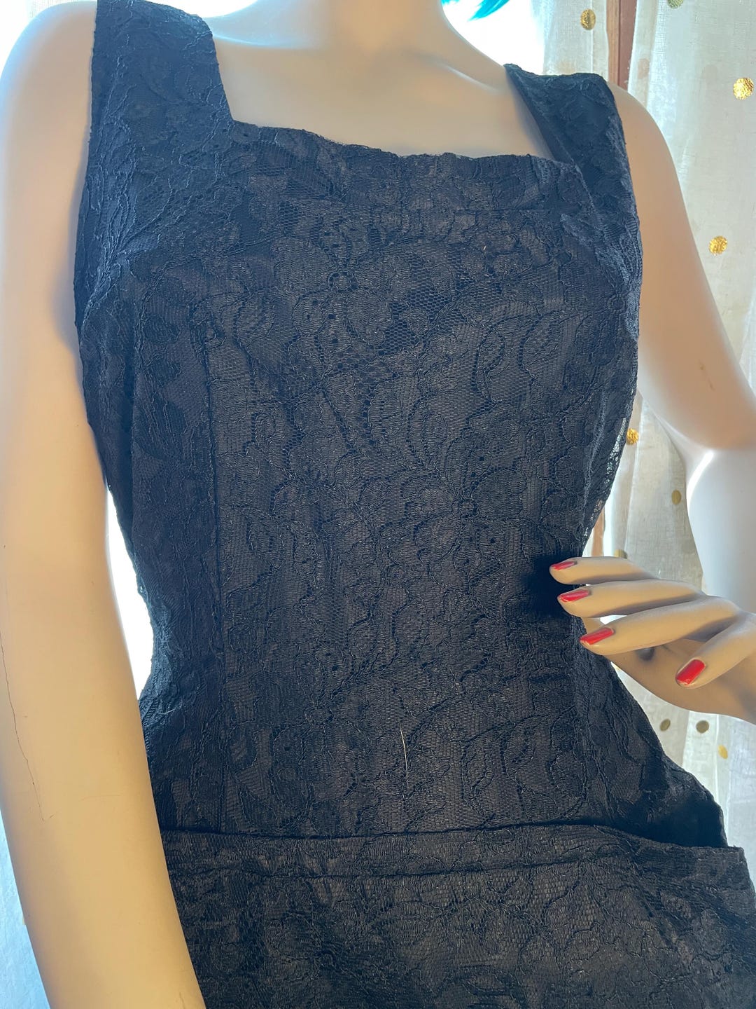 Vintage Black Lace Funeral Mourning Dress - Etsy