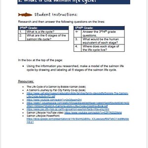 Salmon School Class Book Project Digital Printable Files Animal Science ...