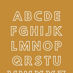 Mustard Yellow Alphabet & Number Pack Preschool Printable - Etsy