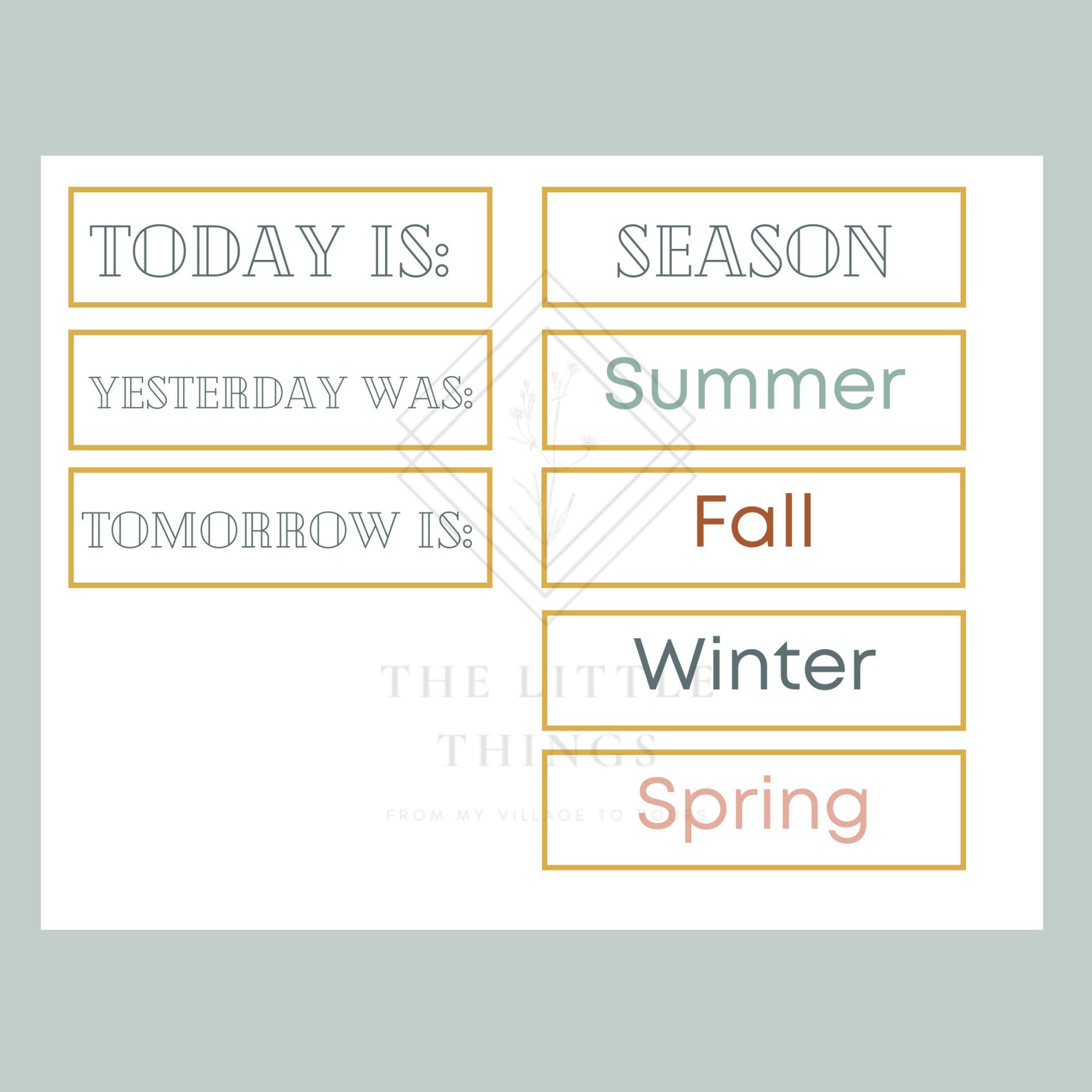 DIY School Calendar Muted Rainbow Calendar Early Elementary - Etsy