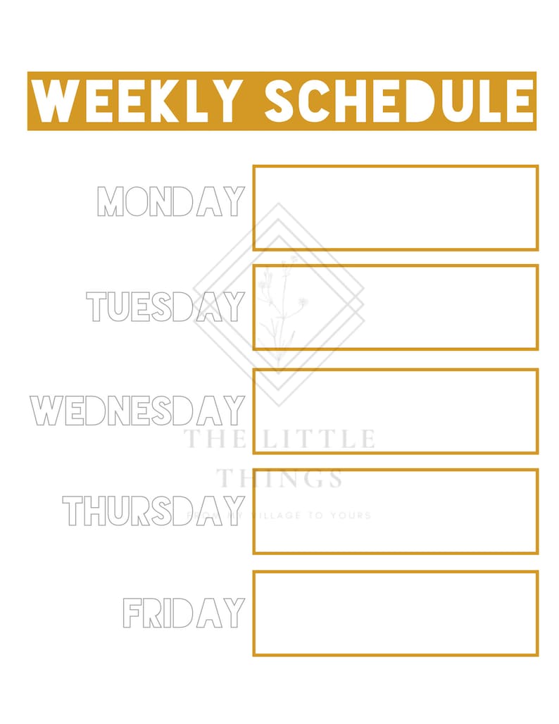 DIY Schedule for Kids Orange Green and Blue Schedule - Etsy