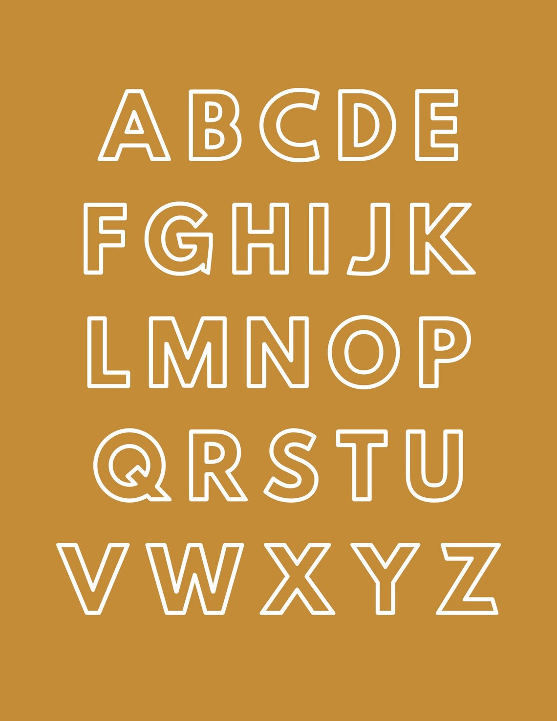 Mustard Yellow Alphabet & Number Pack Preschool Printable - Etsy