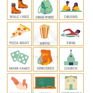 DIY Schedule for Kids Orange, Green, and Blue, Schedule Planner for ...