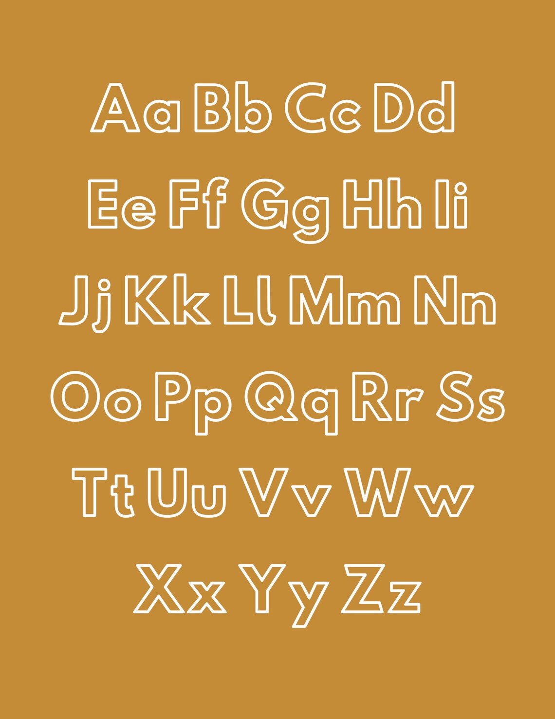 Mustard Yellow Alphabet & Number Pack Preschool Printable - Etsy