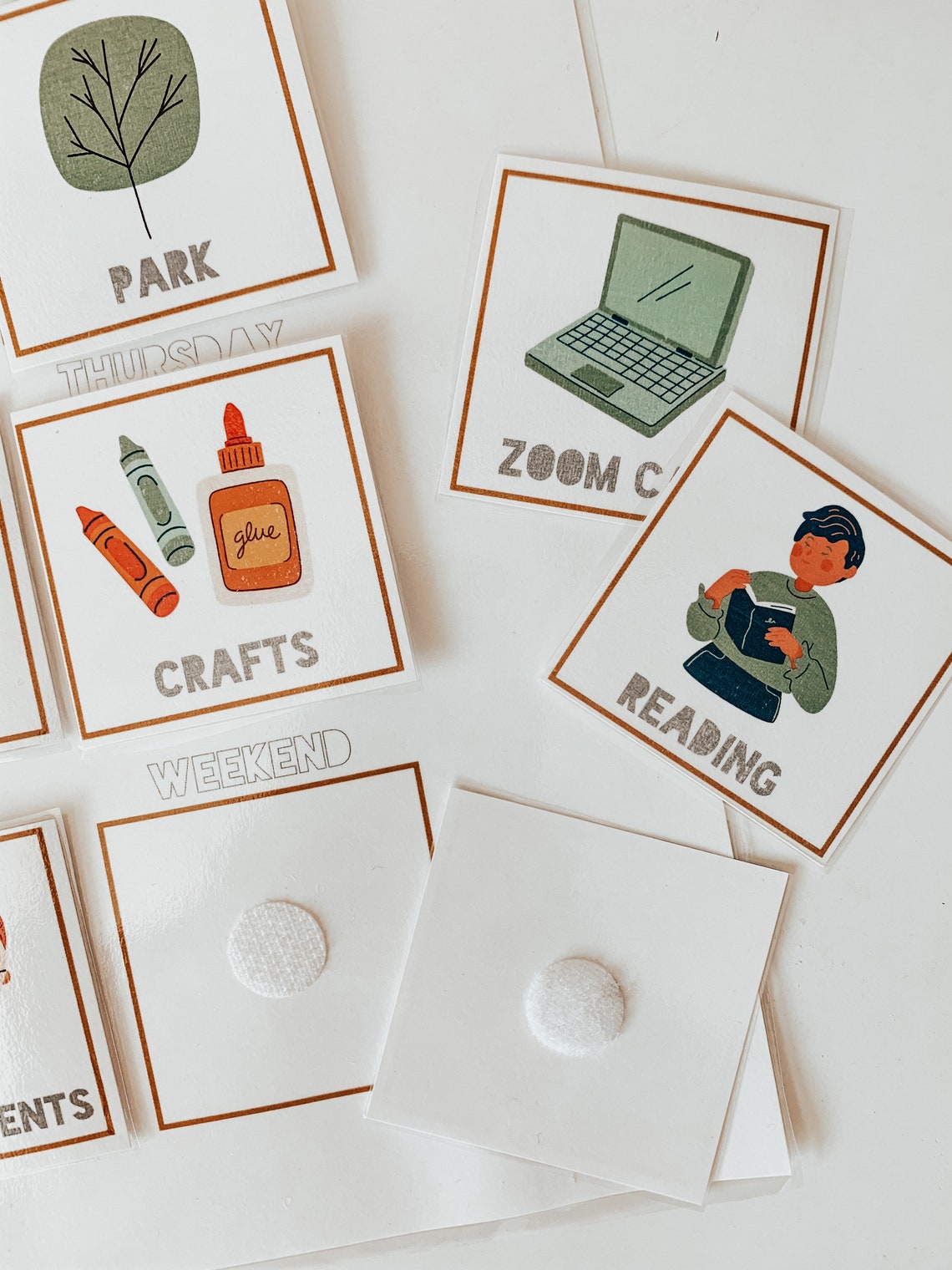 DIY Schedule for Kids Orange Green and Blue Schedule - Etsy