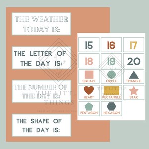 DIY School Calendar, Muted Rainbow Calendar, Early Elementary Calendar ...