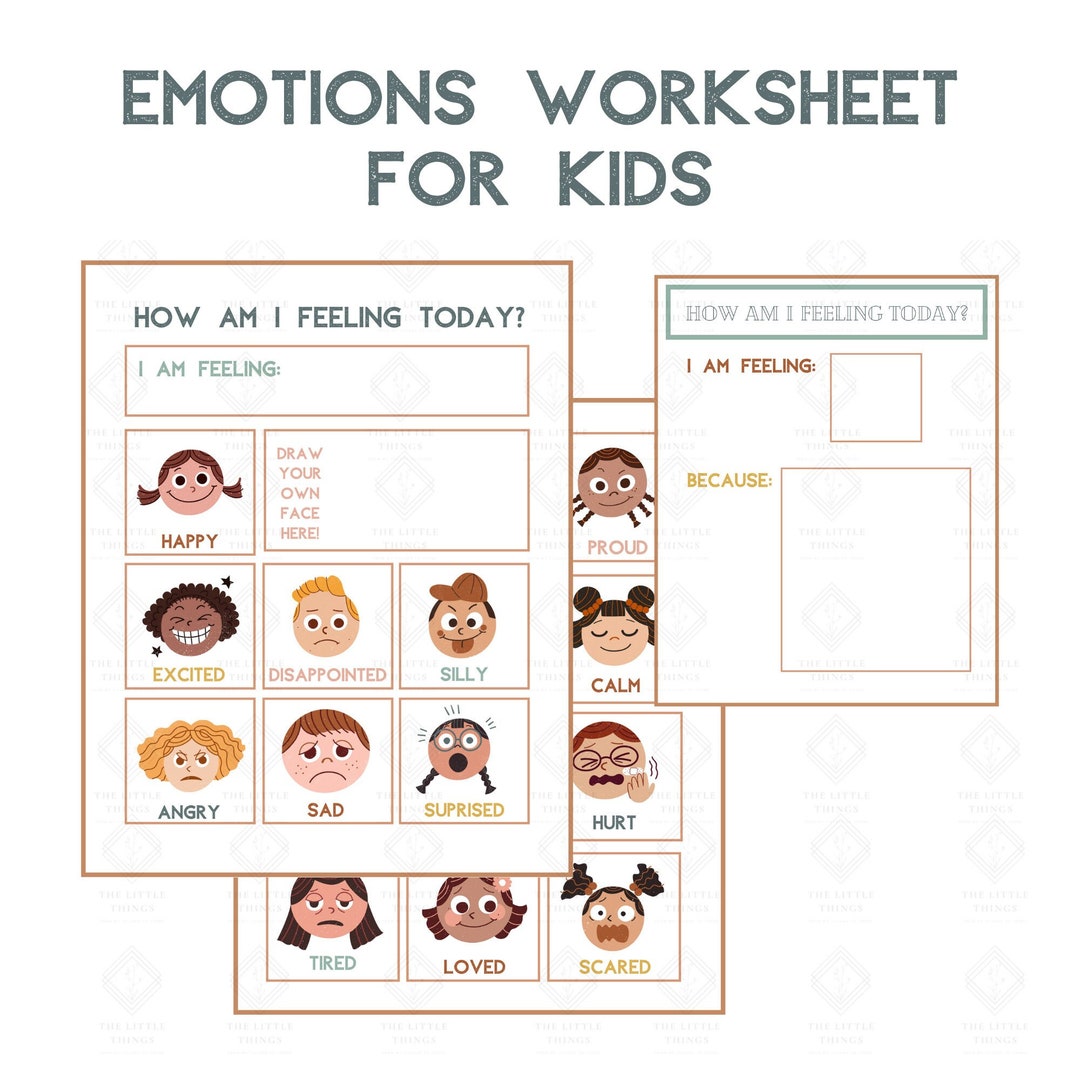 Emotions Worksheet for Kids, Calendar Circle Time, Morning Menu ...