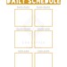 DIY Schedule for Kids Orange Green and Blue Schedule - Etsy