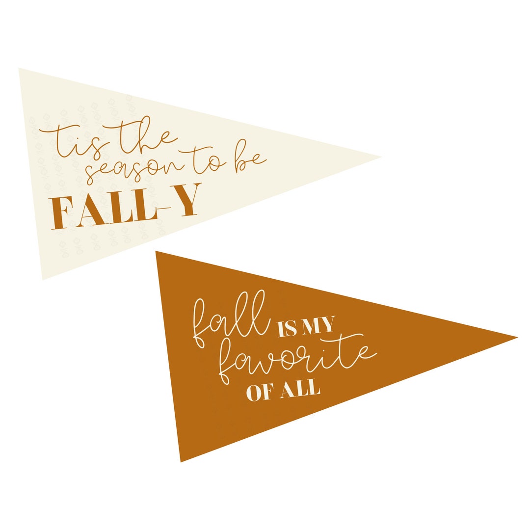 Fall Pennants DIY Printable Pennants DIY Fall Decor - Etsy