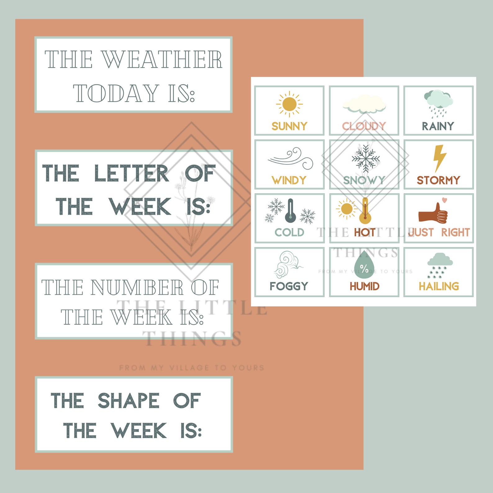 DIY School Calendar Muted Rainbow Calendar Early Elementary - Etsy